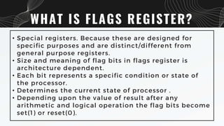 Flags register in central processing unit | PPT