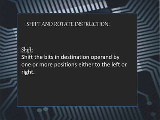 logic shift and rotate instruction | PPTX