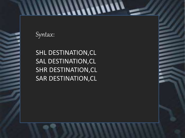 logic shift and rotate instruction | PPT