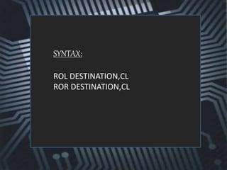 logic shift and rotate instruction | PPT