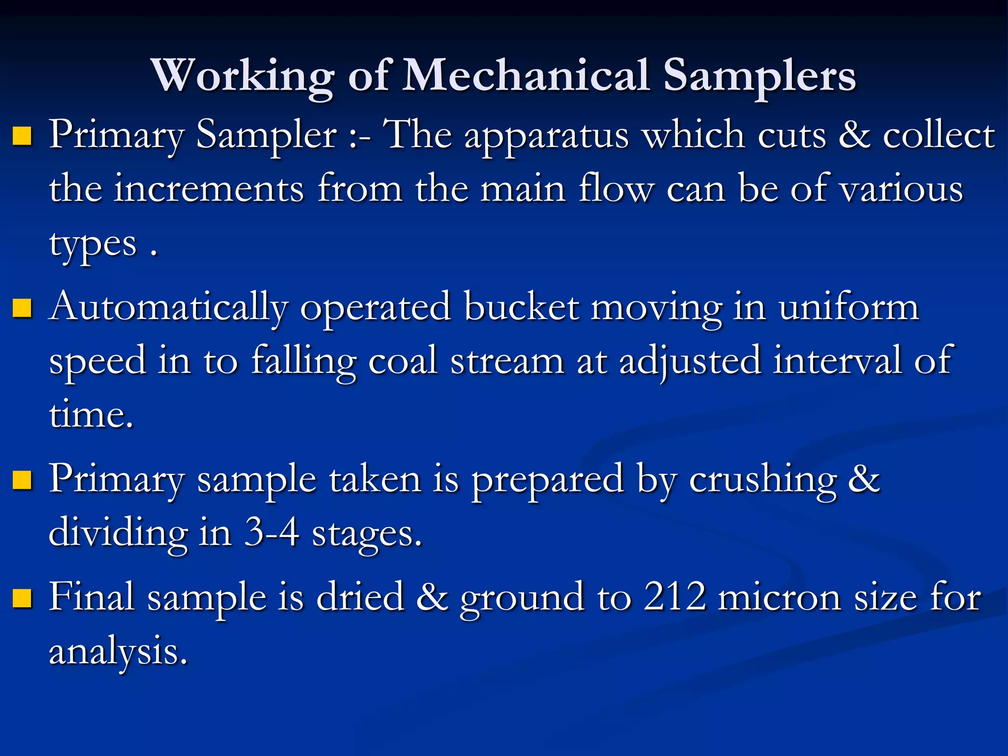 Coal quality sampling & preparation as per indian standard | PPT
