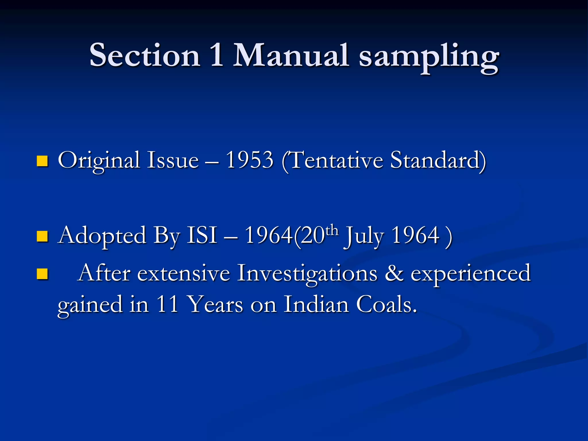 Coal quality sampling & preparation as per indian standard | PPT