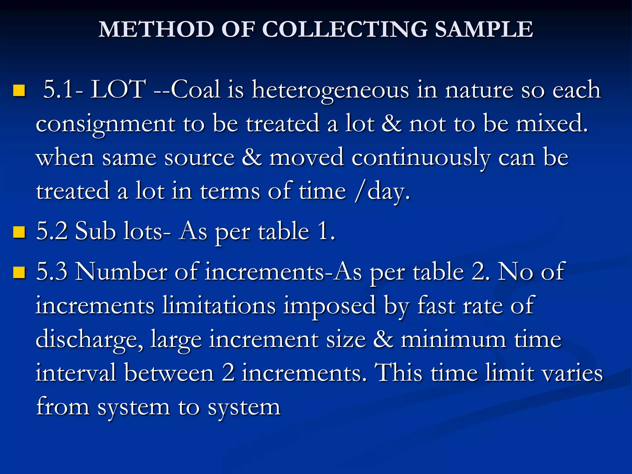 Coal quality sampling & preparation as per indian standard | PPT