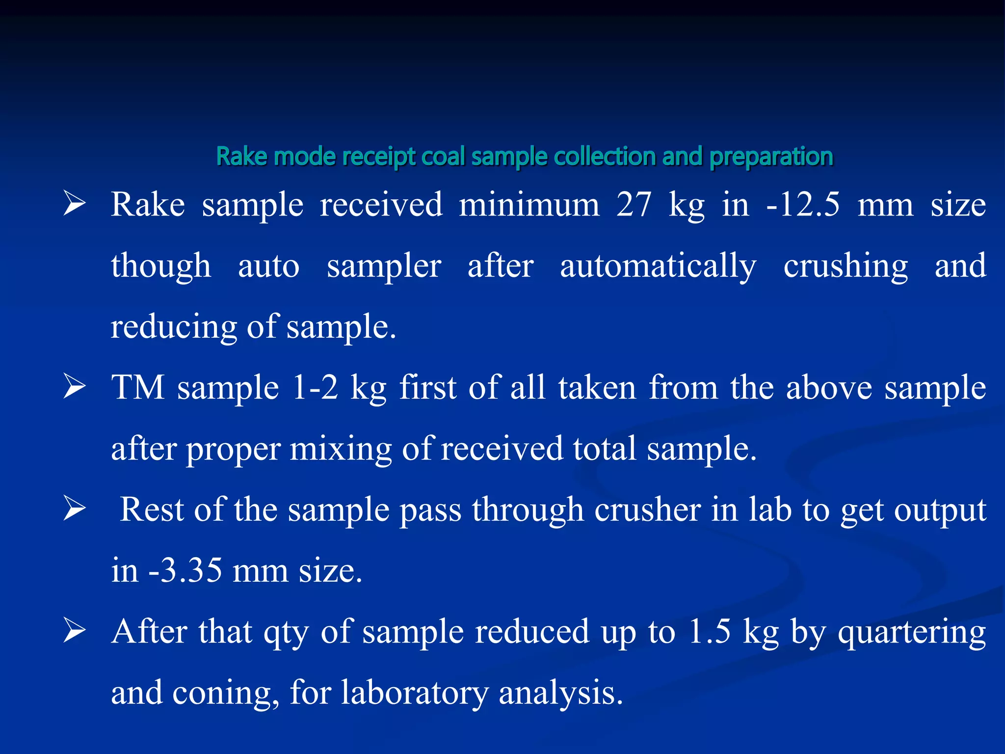 Coal quality sampling & preparation as per indian standard | PPT