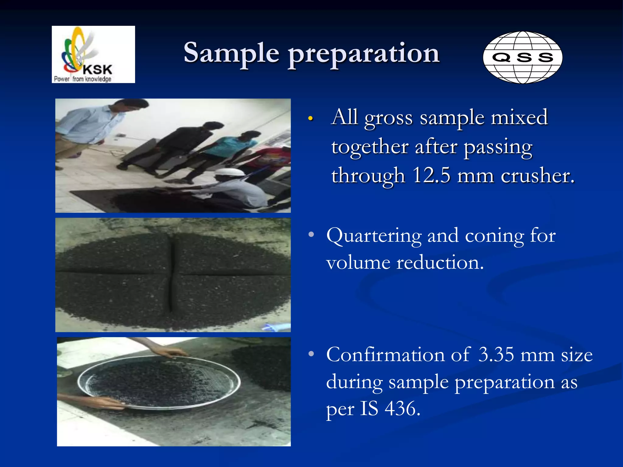 Coal quality sampling & preparation as per indian standard | PPT