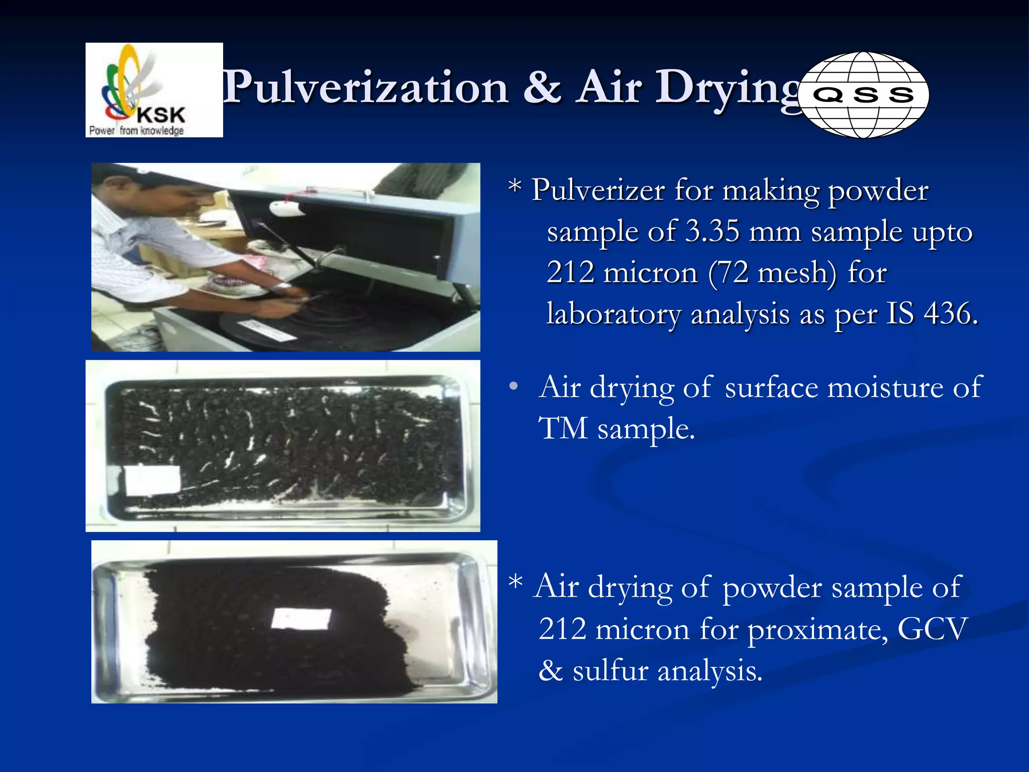 Coal quality sampling & preparation as per indian standard | PPT