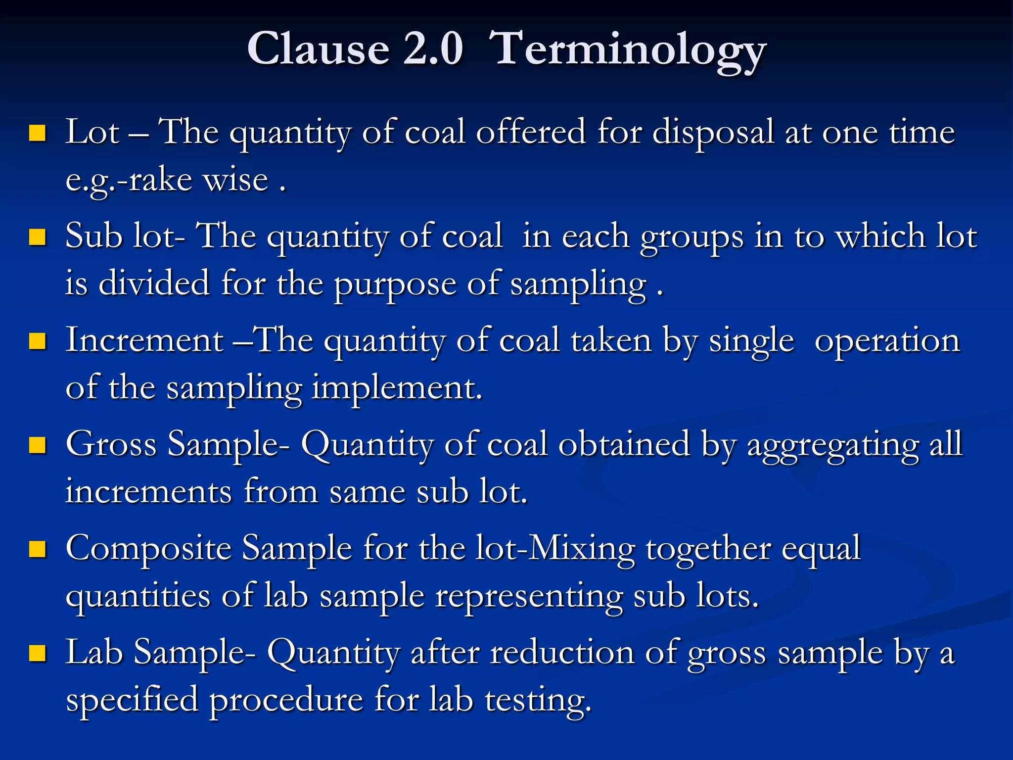 Coal quality sampling & preparation as per indian standard | PPT