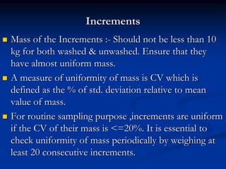 Coal quality sampling & preparation as per indian standard | PPT