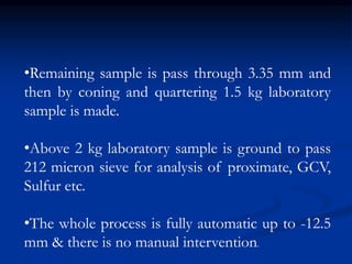 Coal quality sampling & preparation as per indian standard | PPT