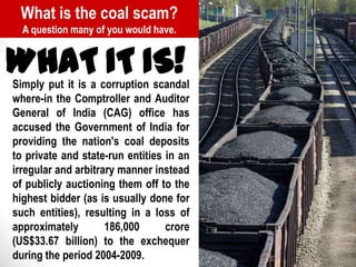 Coal Scam | PPTX