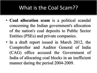 Coal scam | PPTX