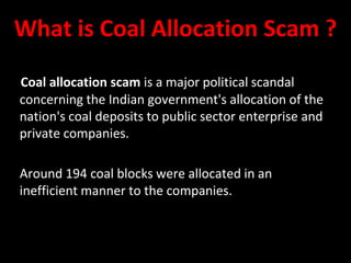 Coal scam | PPT