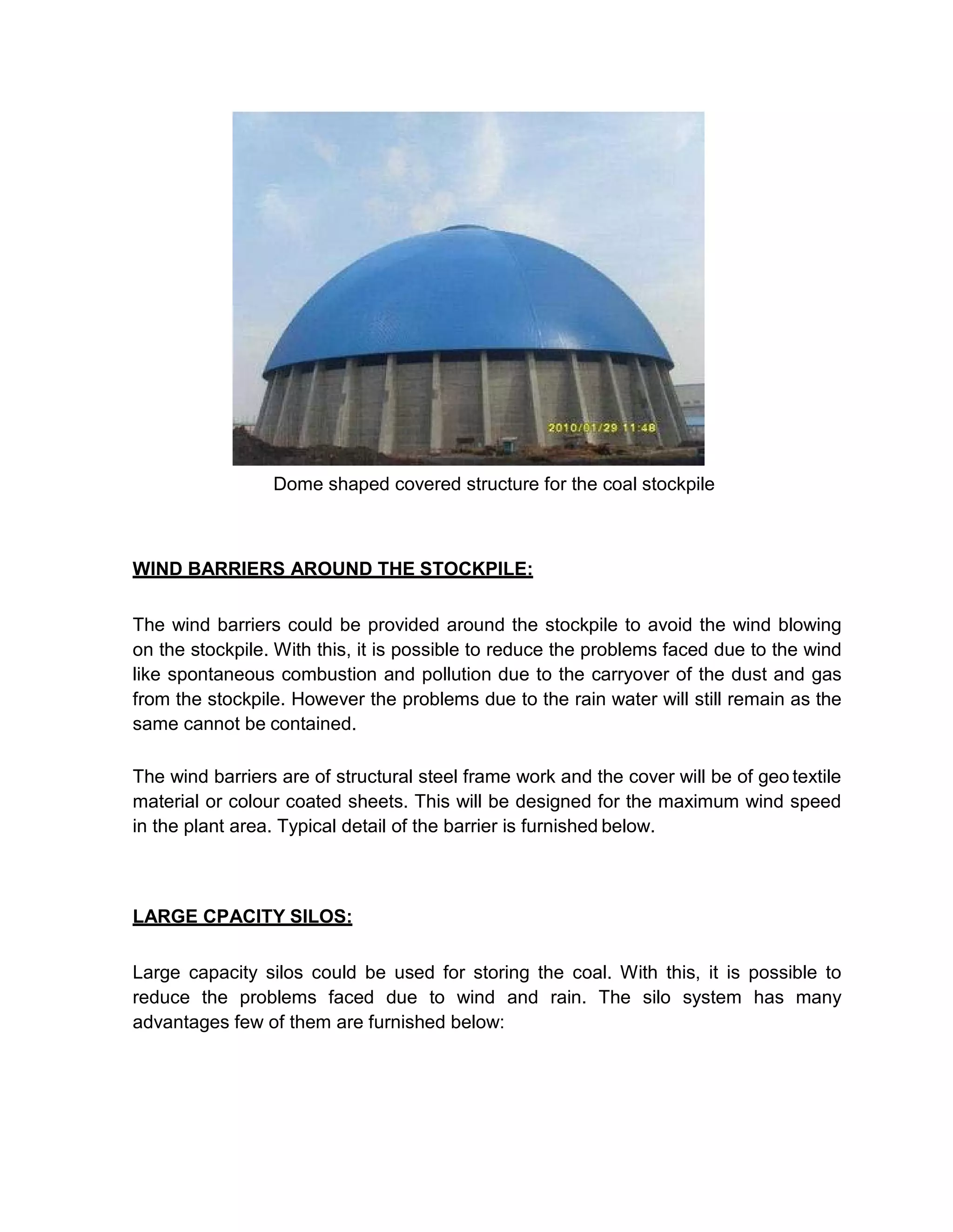 The most economical solution to cover coal and limestone stockyard | PDF