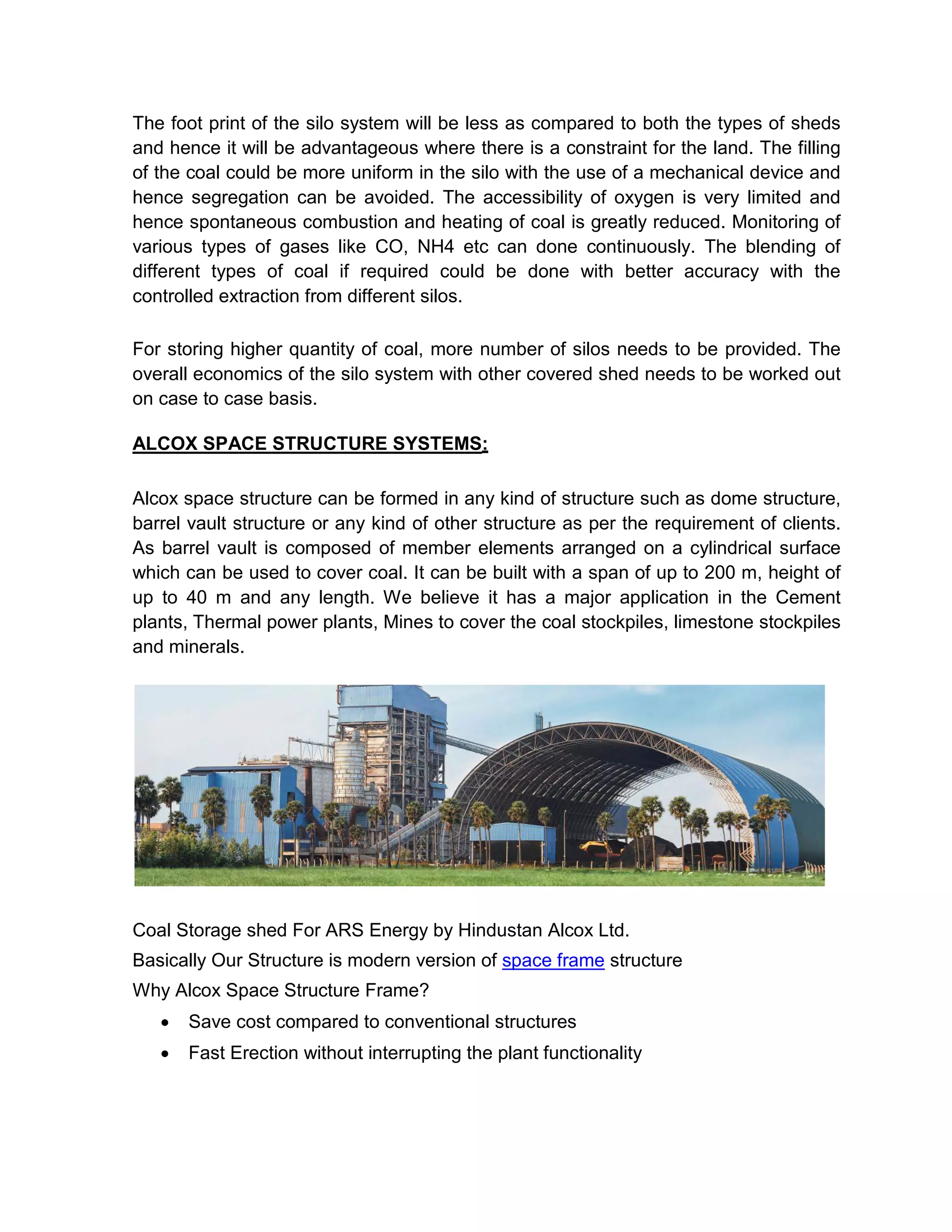 The most economical solution to cover coal and limestone stockyard | PDF