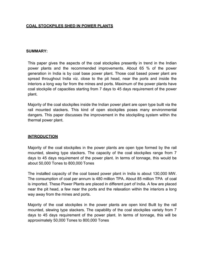 The most economical solution to cover coal and limestone stockyard ...