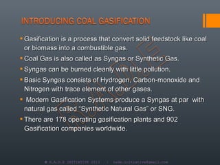 Coal Syngas | PPS