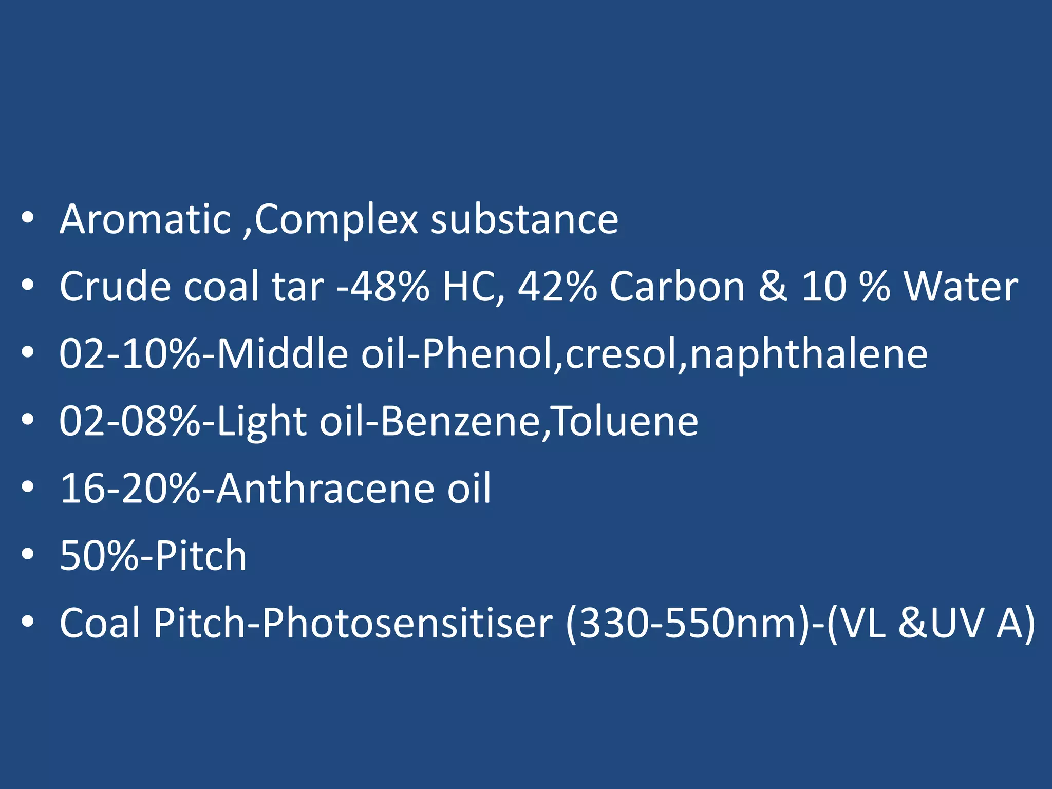 Coal tar in Dermatology, Anand | PPTX