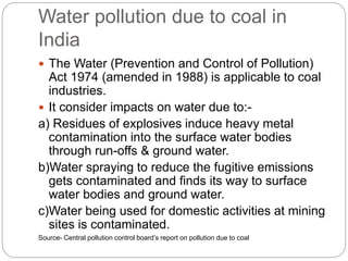 Coal use and water pollution | PPTX
