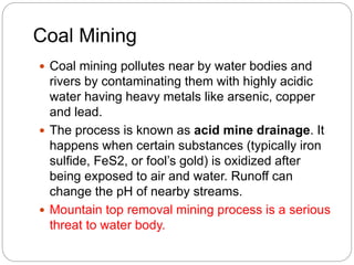 Coal use and water pollution | PPTX