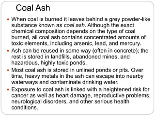 Coal use and water pollution | PPTX