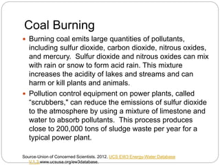 Coal use and water pollution | PPTX