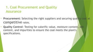 COAL & WATER MANAGEMENT for power plant | PPTX