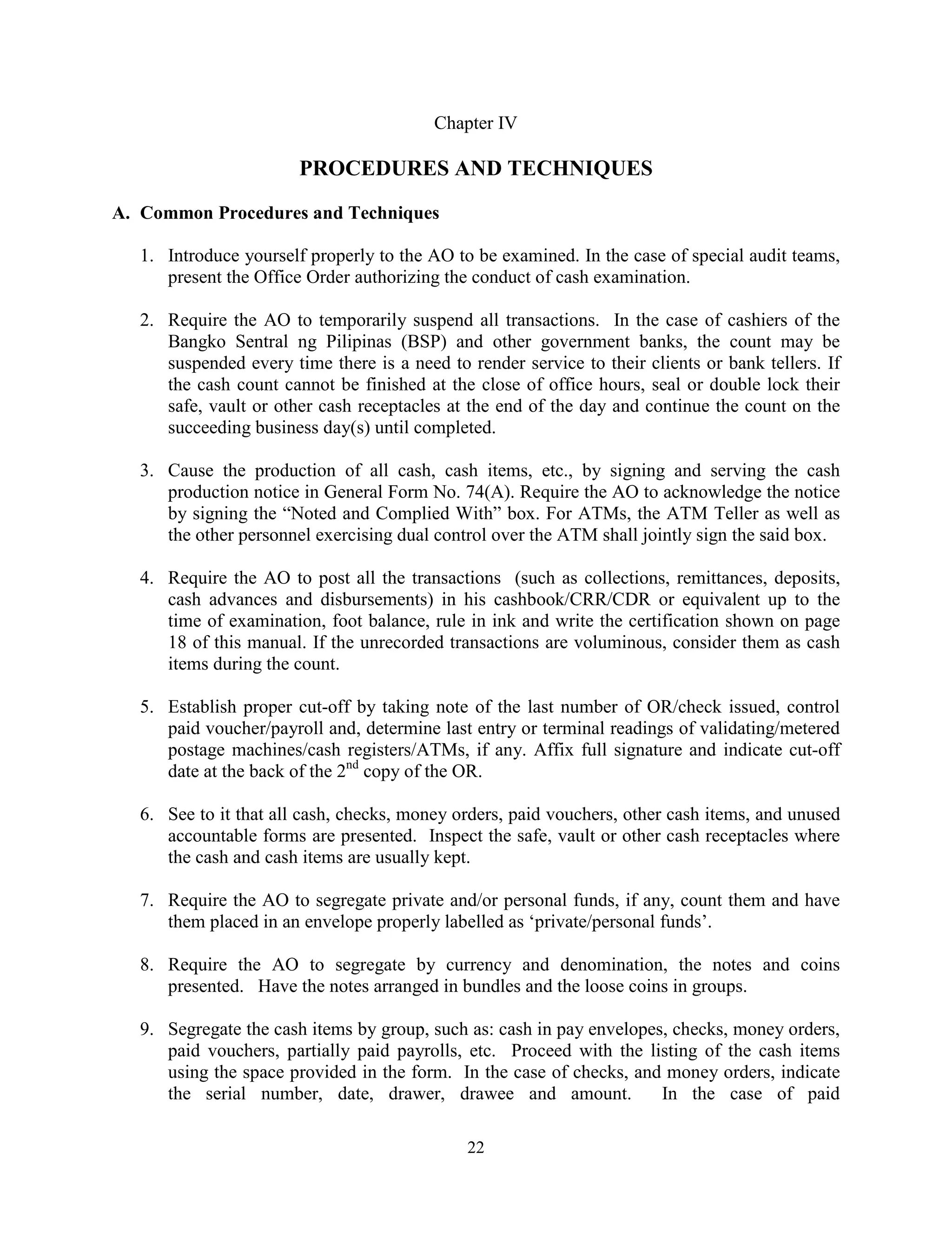 COA_M2013-004 cash exam proceduresures.pdf