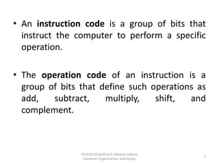 Coa module ii Basic Computer Organizations and Design | PPTX