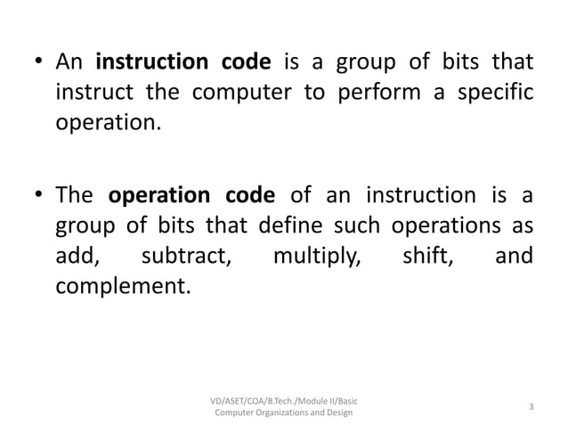 Coa module ii Basic Computer Organizations and Design | PPTX