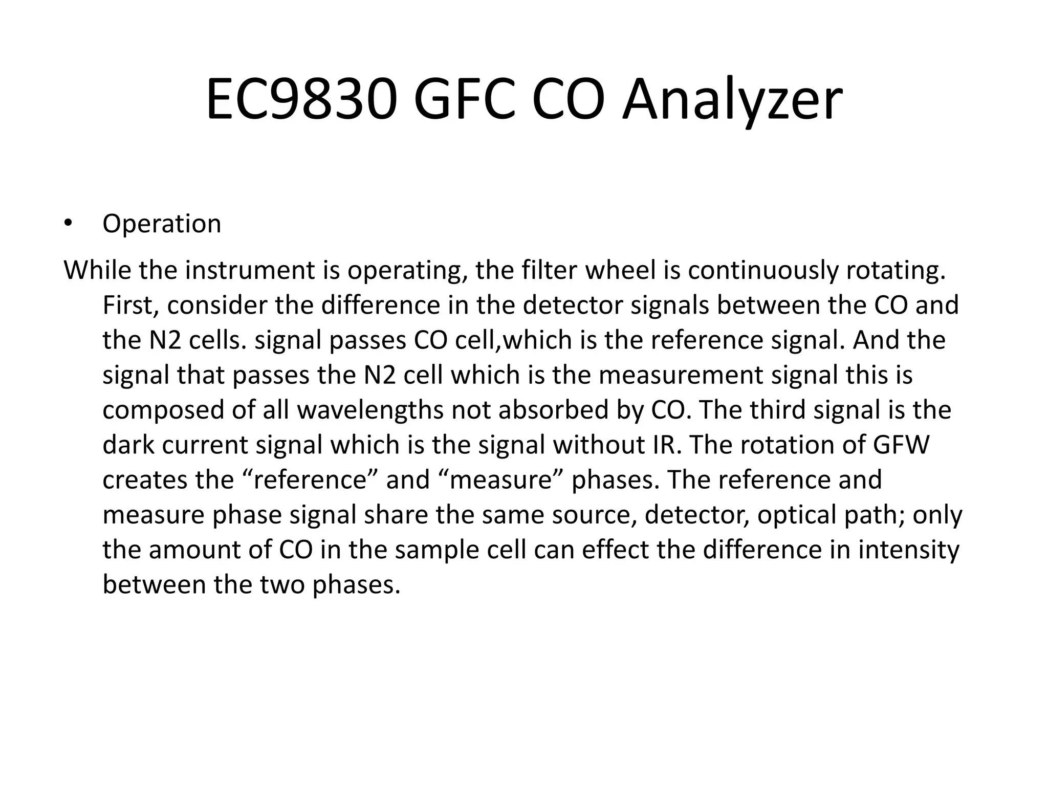 Monitoring CO -NDIR Method | PPT