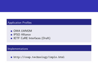 CoAPing with the Internet of Things | PPT