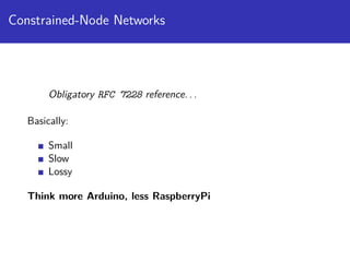 CoAPing with the Internet of Things | PPT