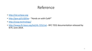 Coap based application for android phones | PPTX | Internet | Computing