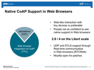 CoAP for the Web of Things: From Tiny Resource-constrained Devices to the Web Browser | PPT