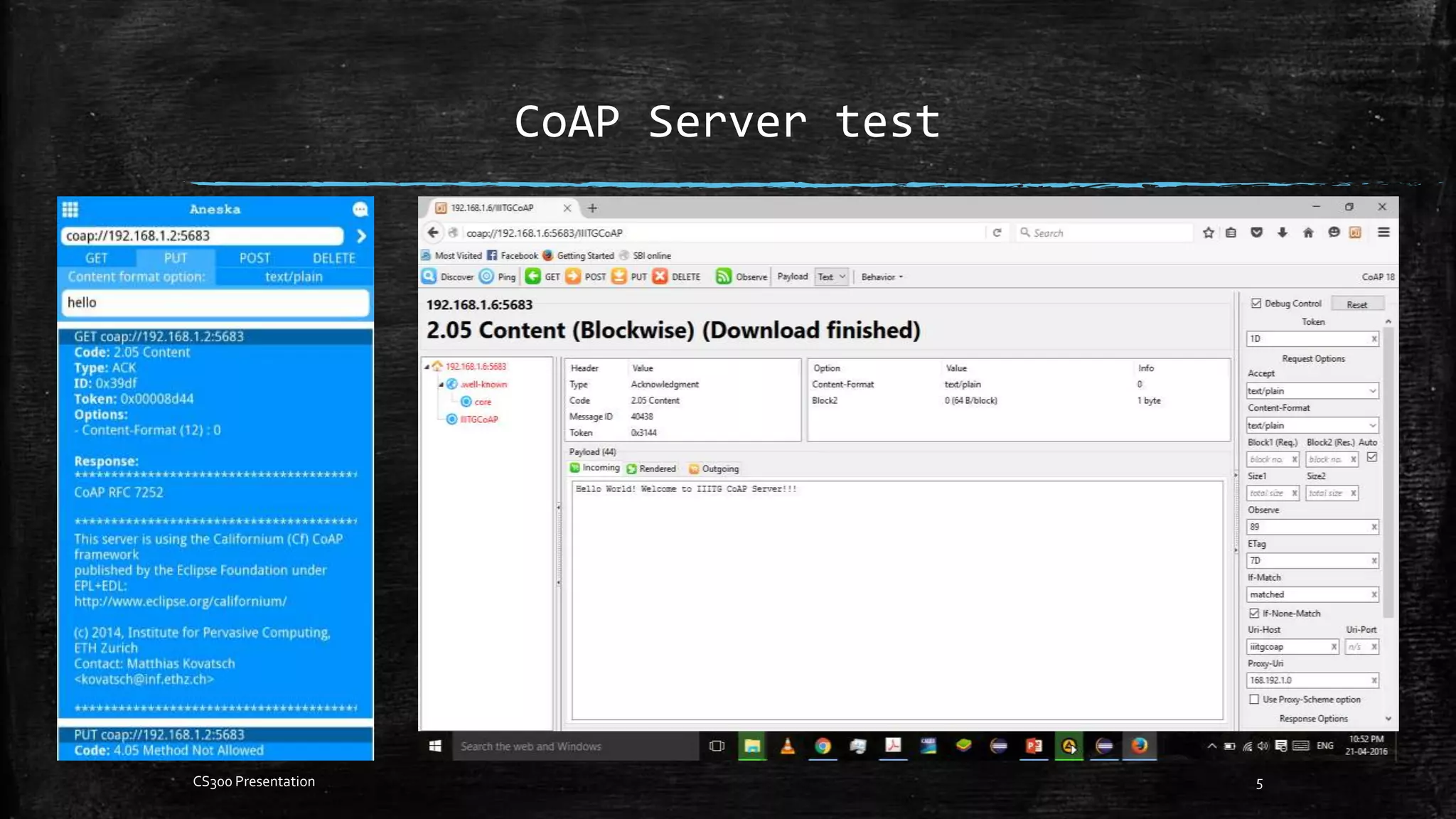 Coap based application for android phones-end | PPTX