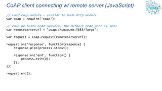 CoAP - Web Protocol for IoT | PPTX