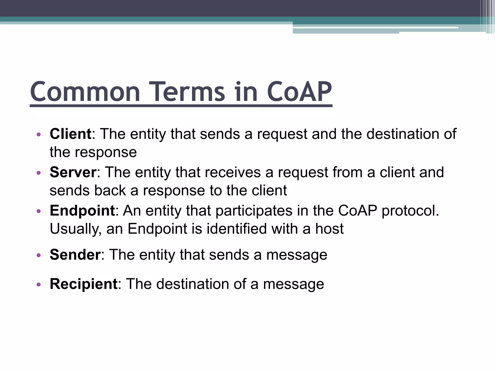 CoAP protocol -Internet of Things(iot) | PPTX