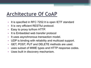 CoAP protocol -Internet of Things(iot) | PPTX