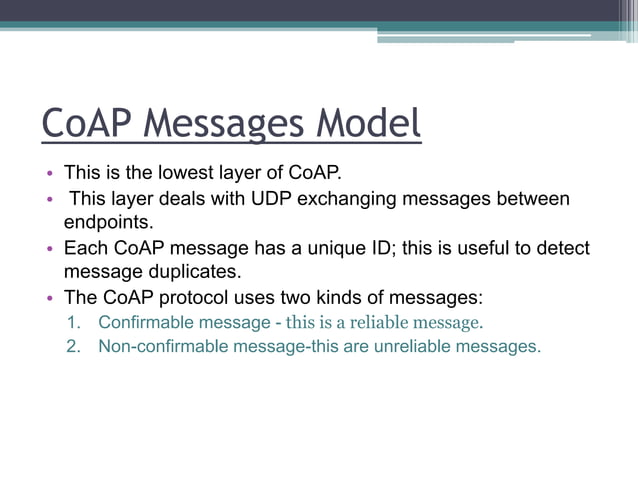 Coap Protocol Internet Of Thingsiot Pptx Internet Computing