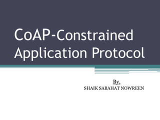 CoAP protocol -Internet of Things(iot) | PPT