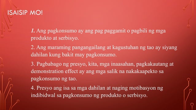 CO AP9-SALIK NA NAKAKAAPEKTO SA PAGKONSUMO.pptx