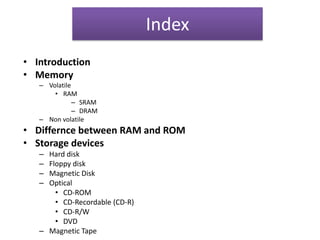 Memory types | PPTX
