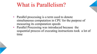 Introduction to parallel processing | PPTX