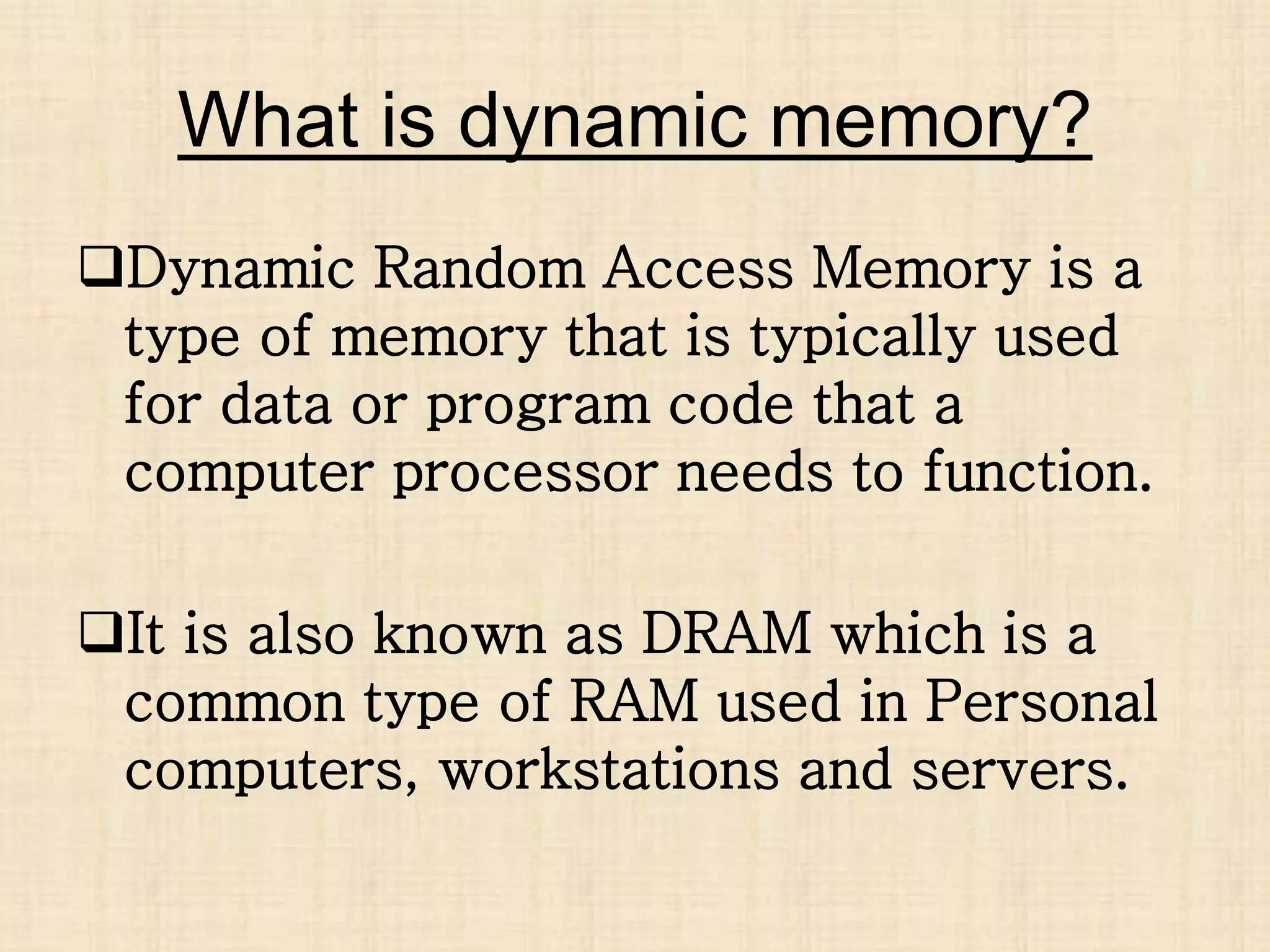 RAM/ROM and its TYPES | PPTX