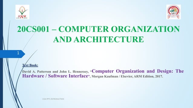 COMPUTER ORGANIZATION AND ARCHITECTURE | PPTX
