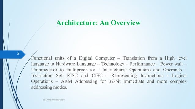 COMPUTER ORGANIZATION AND ARCHITECTURE | PPTX