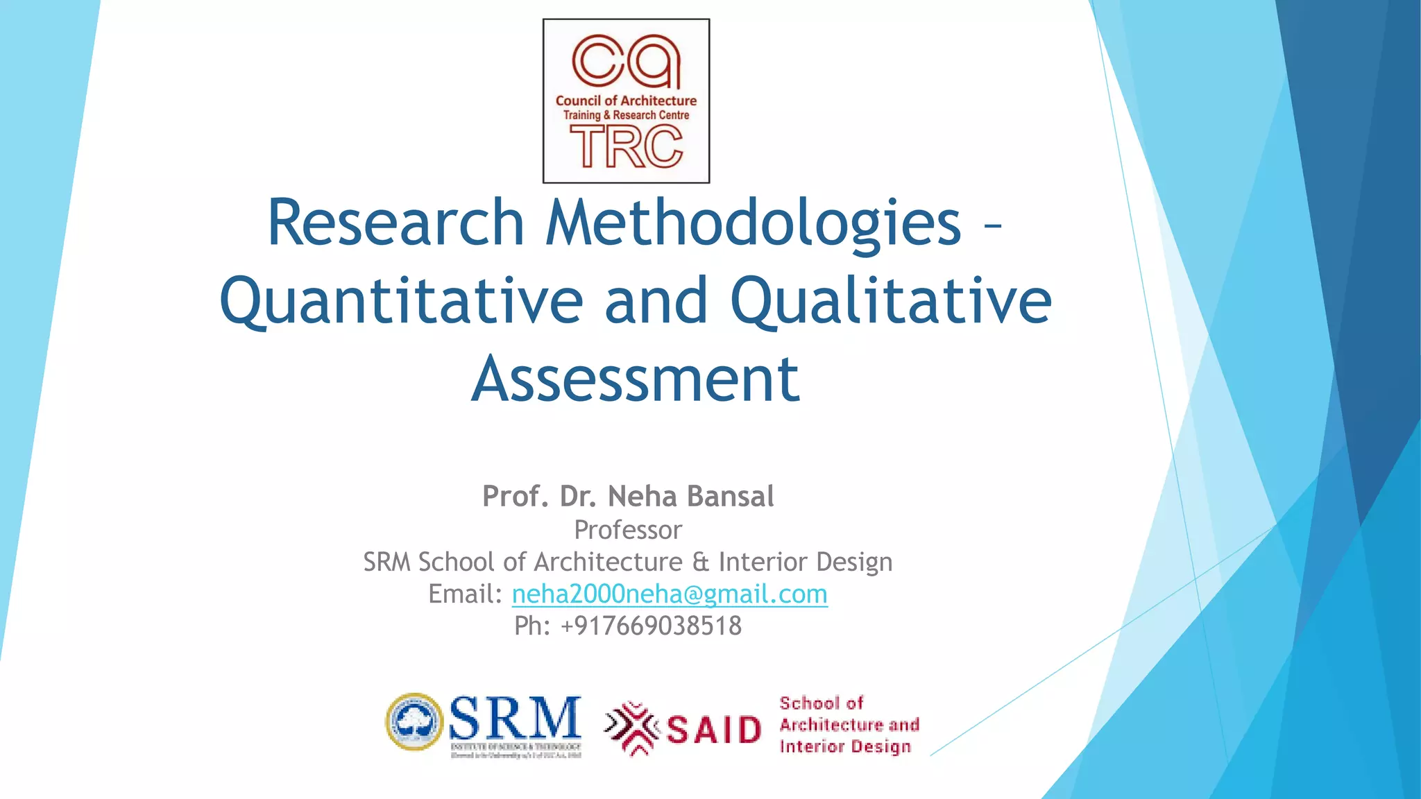 Quantitative and Qualitative Research In Architecture | PDF