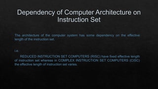 Instruction Set : Computer Architecture | PPTX