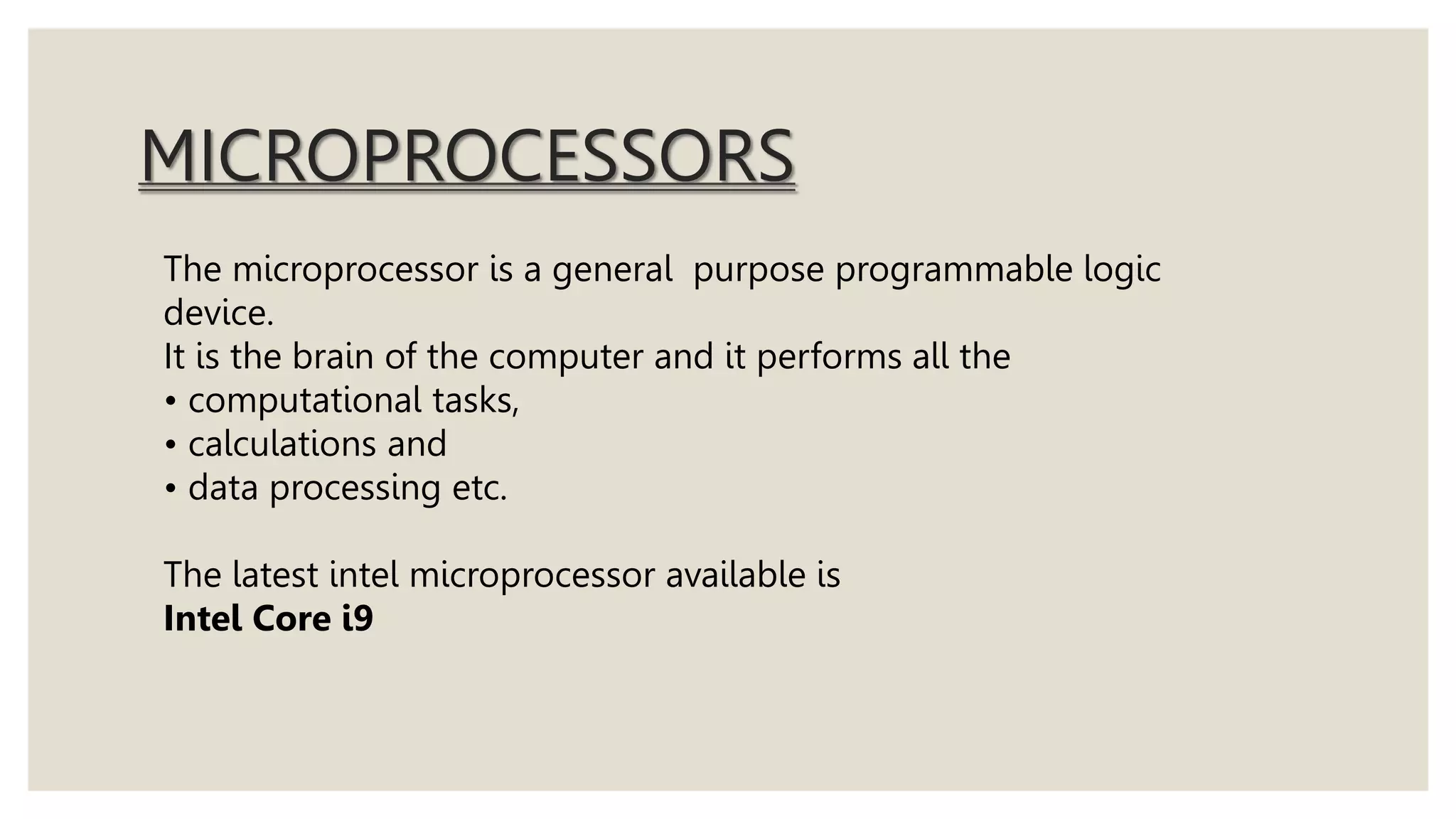 Microprocessors | PPT