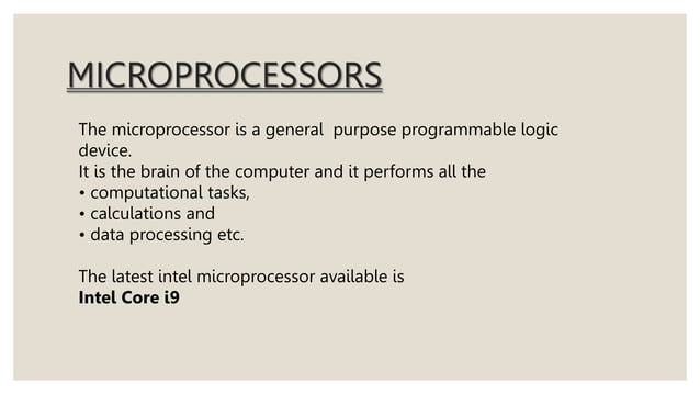 Microprocessors | PPT